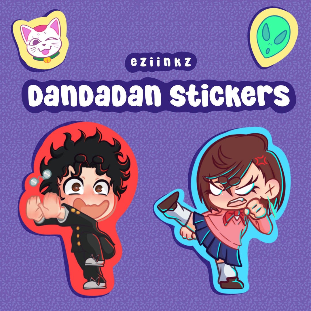 Dandadan Cute Anime Character Chibi Stickers! Star Holographic! - Etsy