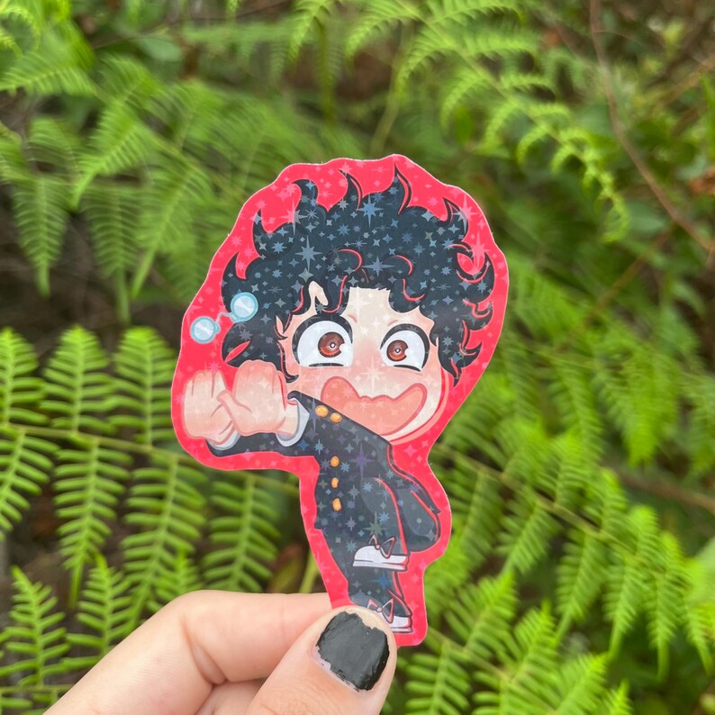 Dandadan Cute Anime Character Chibi Stickers Star Holographic - Etsy