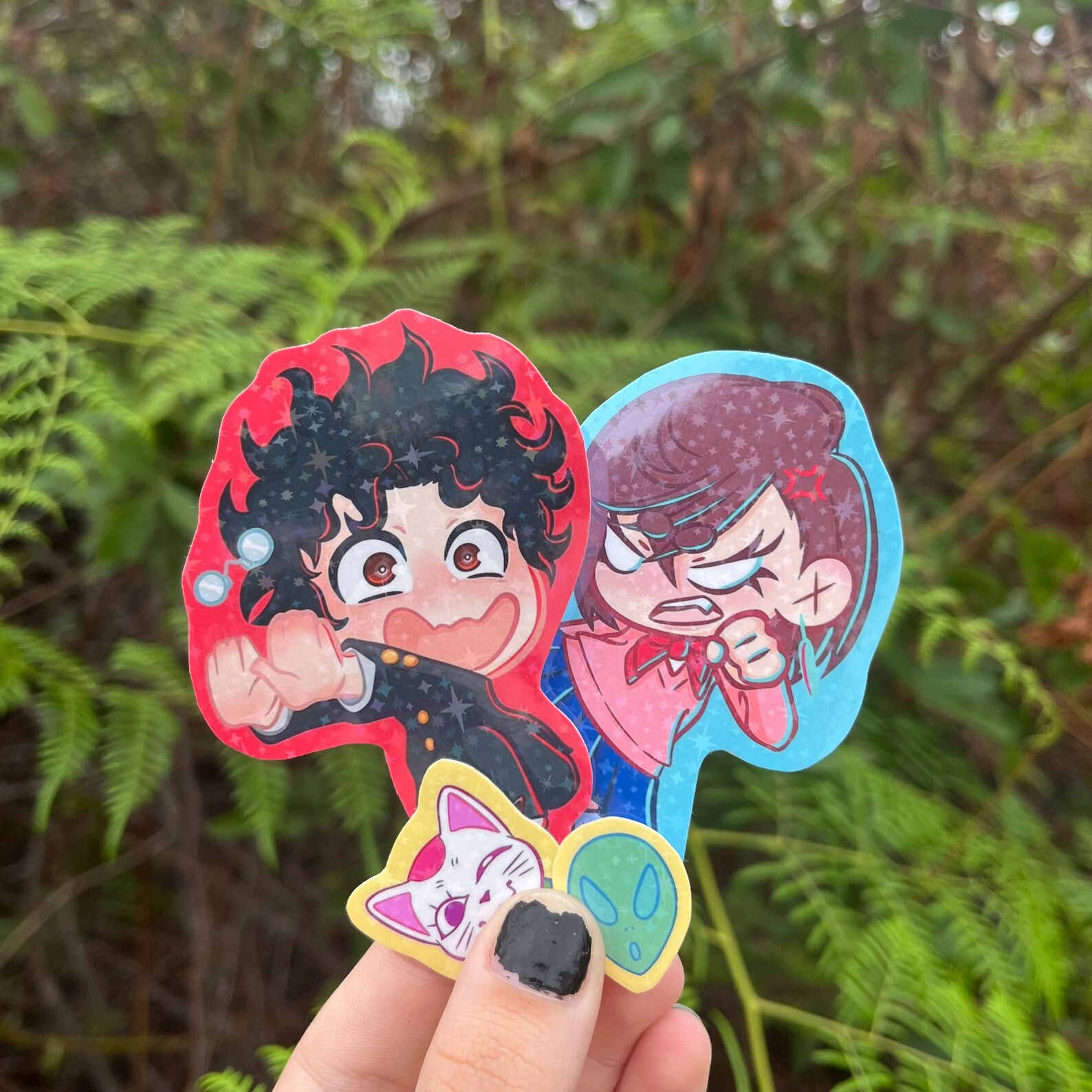 Dandadan Cute Anime Character Chibi Stickers Star Holographic - Etsy