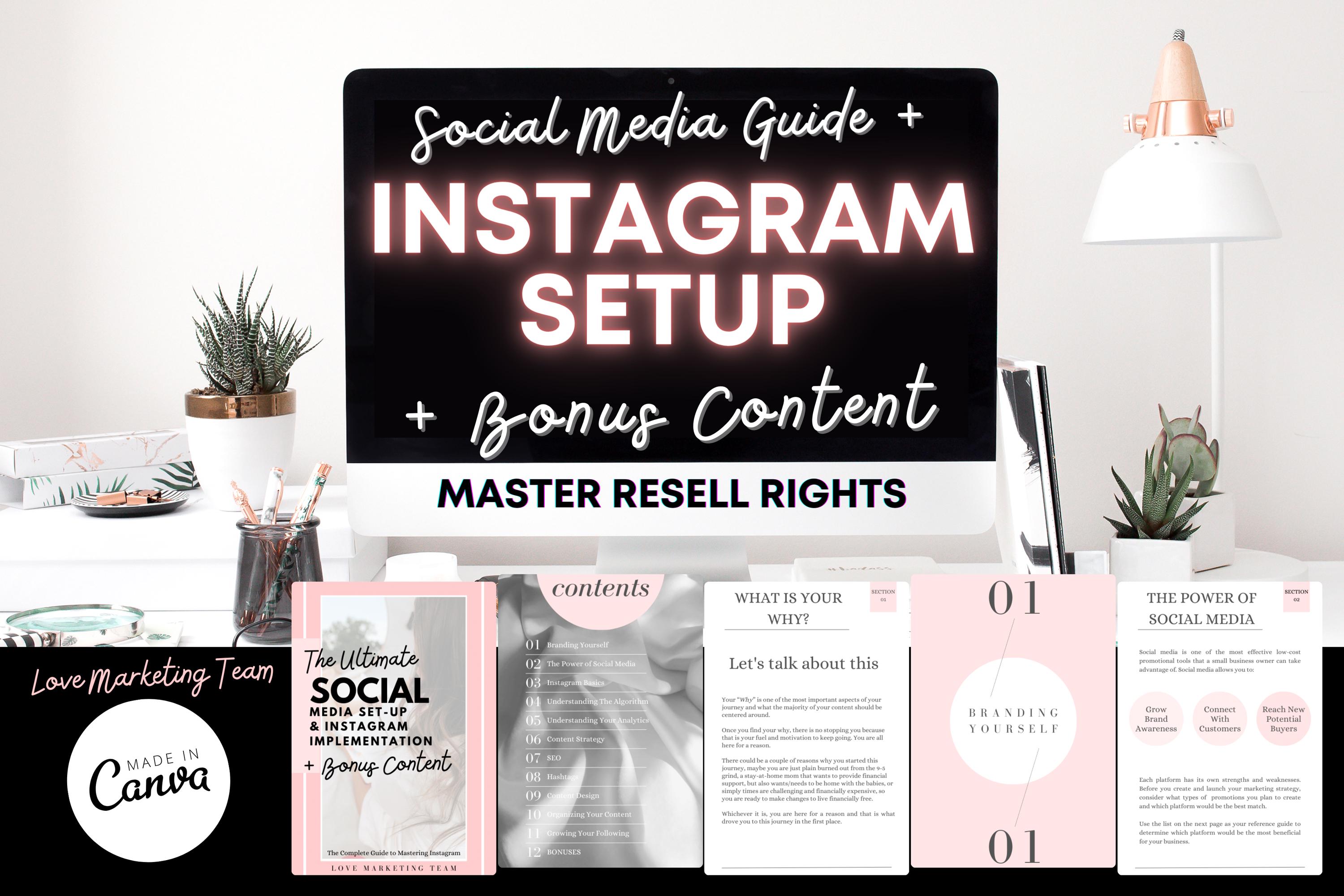 Ultimate Social Media Guide Instagram Setup Bonuses 72 Pages - Etsy