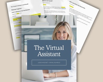 Virtual Assistant Lead Magnet and Email Welcome Sequence Bundle 5 X Emails 32 Page Virtual ...