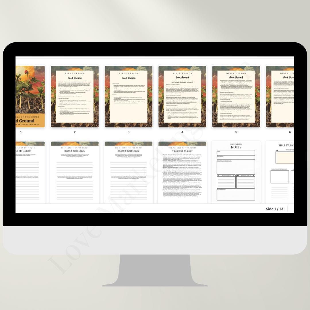 The Parable of the Sower Good Ground | Bible Lesson | Faith - Etsy