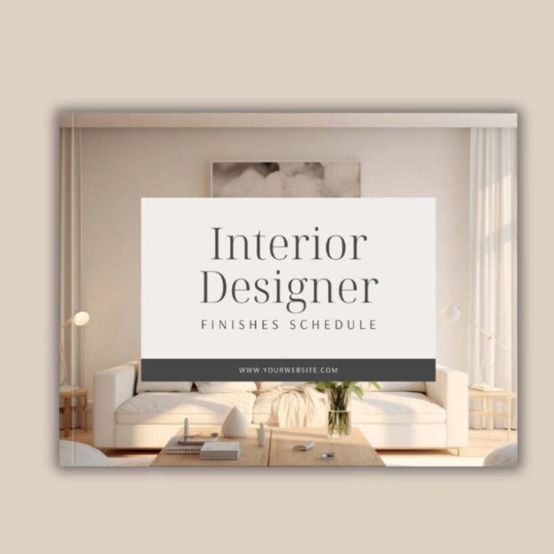 Interior Design Finishes Schedule | Business - Etsy