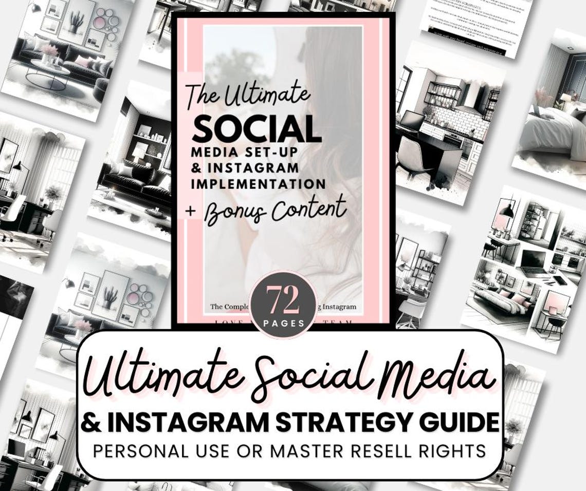 Ultimate Social Media Guide Instagram Setup Bonuses 72 Pages - Etsy
