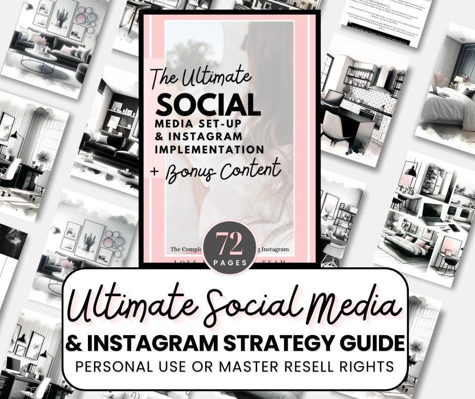 Ultimate Social Media Guide Instagram Setup Bonuses 72 Pages - Etsy