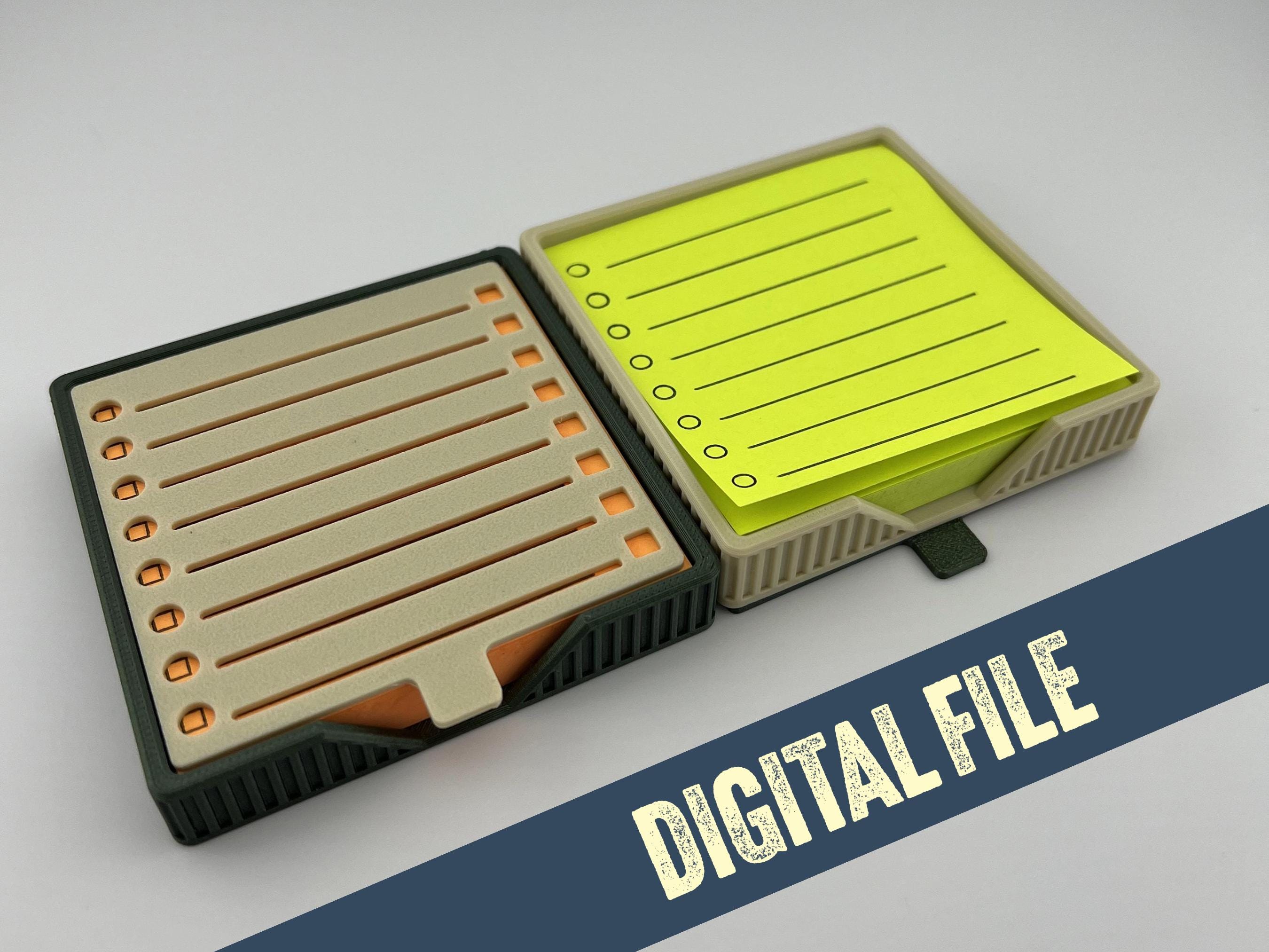 Sticky Note Holder 3D Printing File | Desk Organizer Digital Download ...