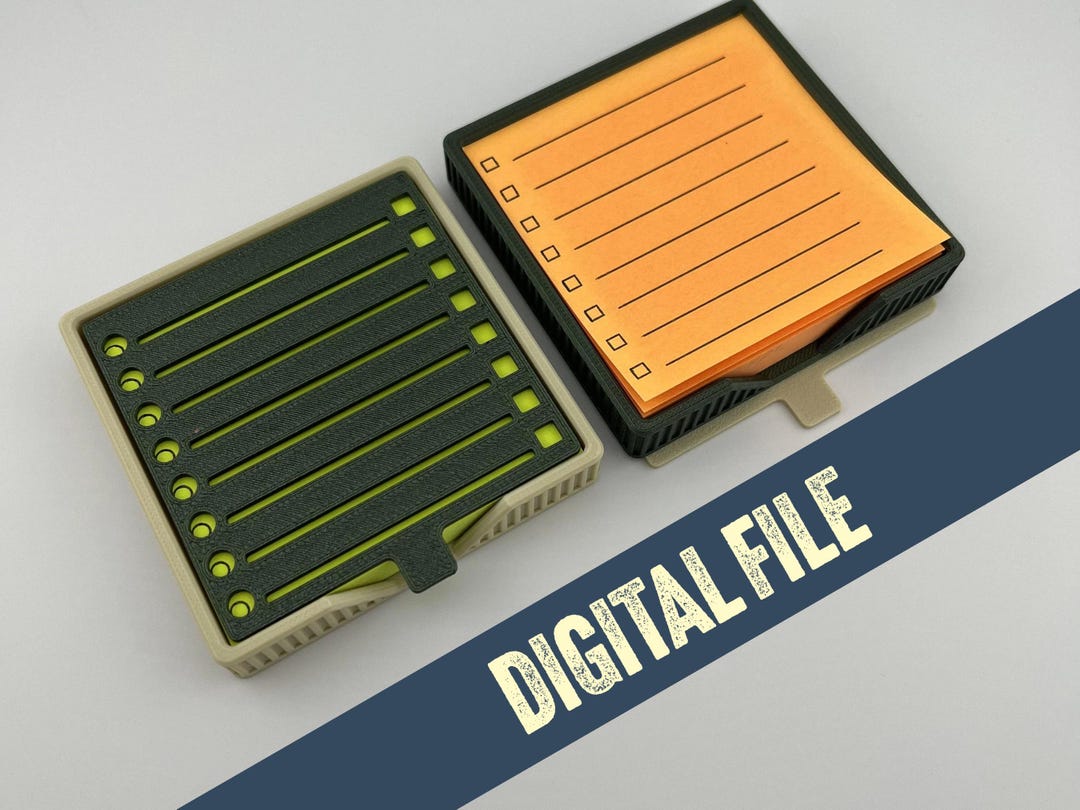 Sticky Note Holder 3D Printing File | Desk Organizer Digital Download ...