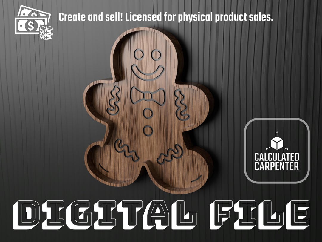 Gingerbread Man CNC Router File Christmas Decor CNC Digital Download ...