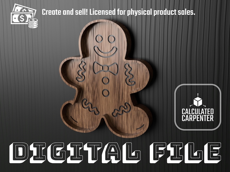 Gingerbread Man CNC Router File Christmas Decor CNC Digital Download ...