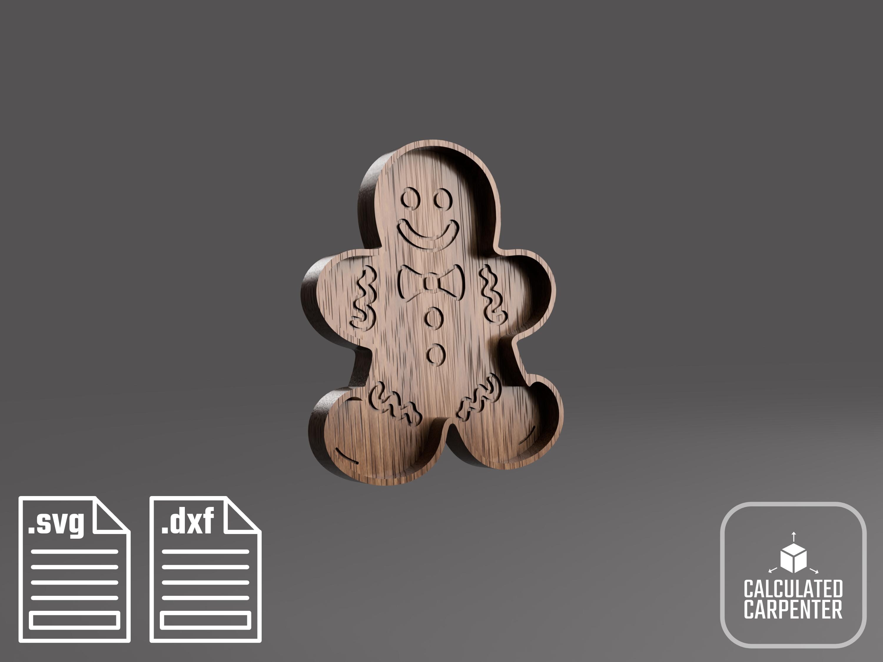 Gingerbread Man CNC Router File Christmas Decor CNC Digital Download ...