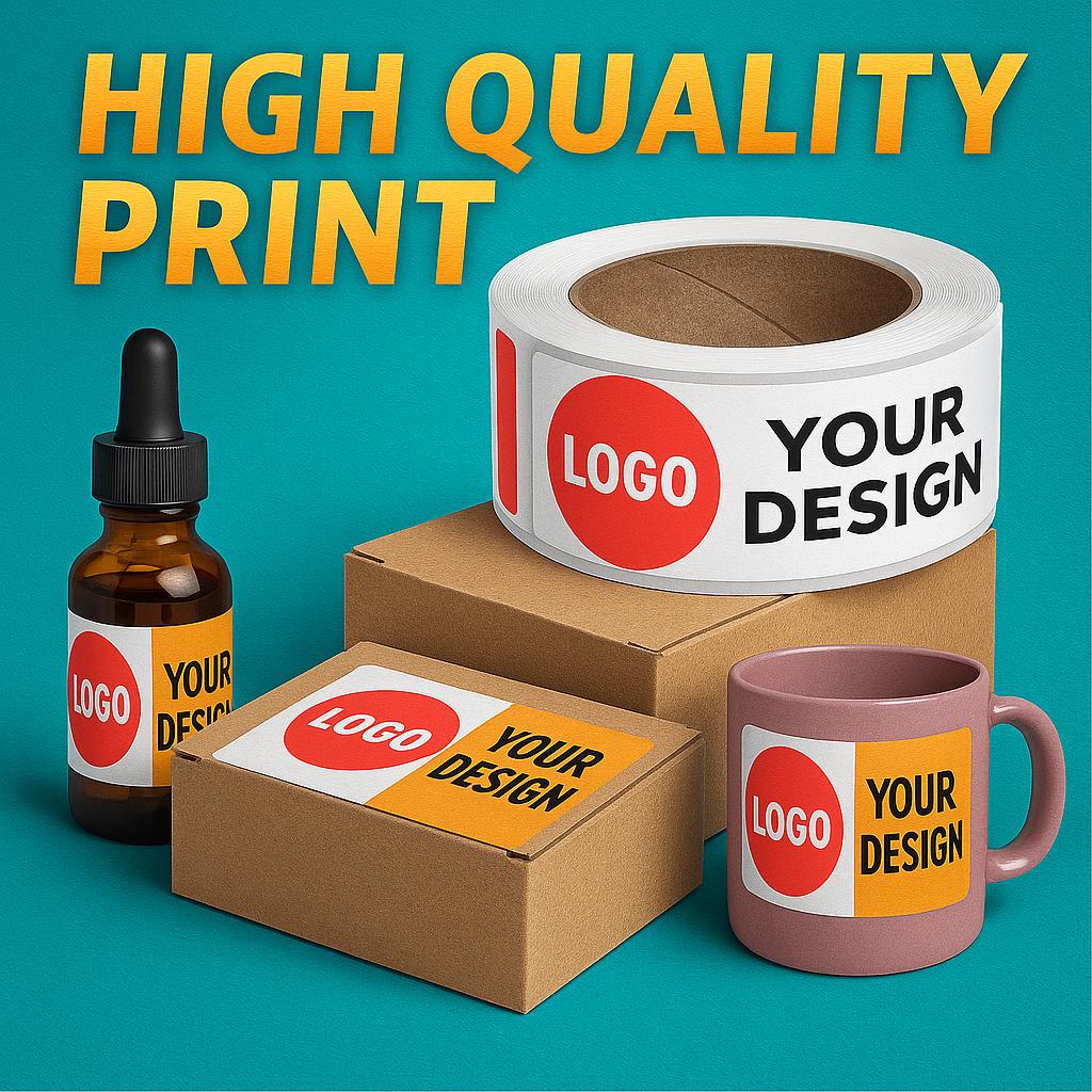 Custom Waterproof Product Labels: Matte or Gloss Stickers for Jars ...