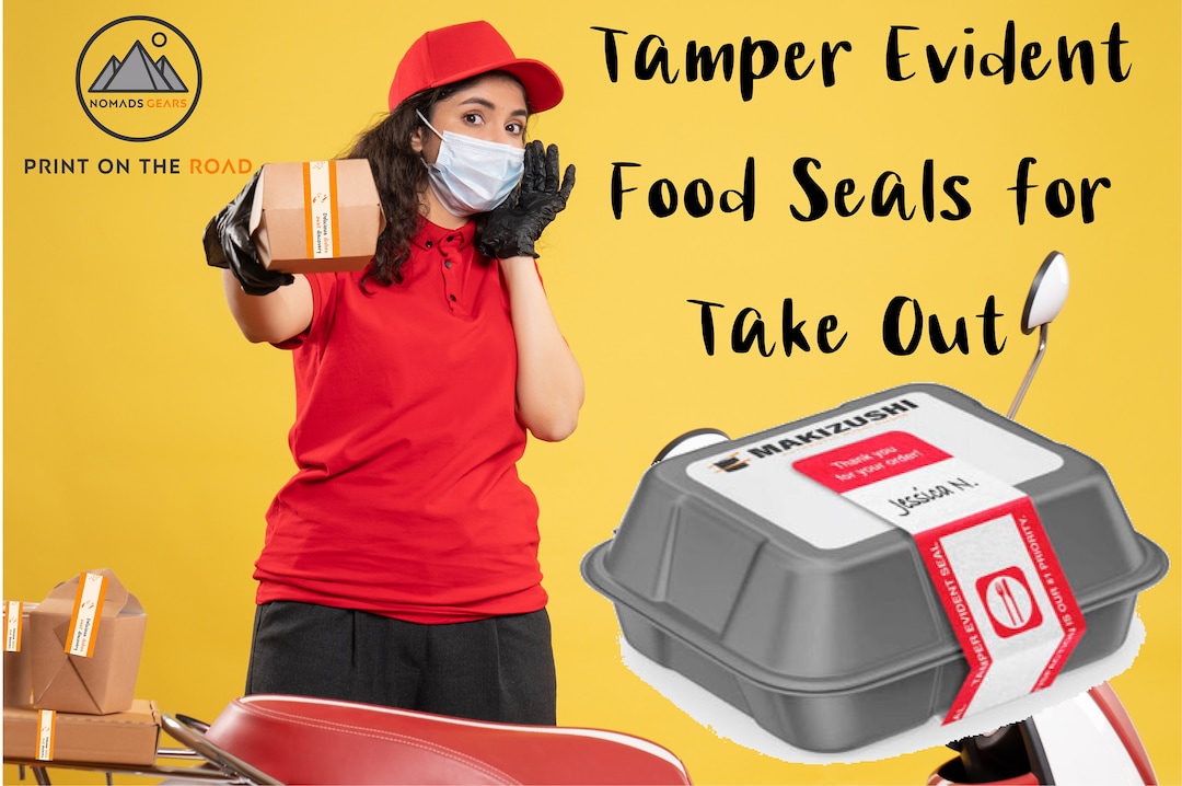 2" X 6" (inches) Custom Tamper Evident Food Seals for Take Out-your ...