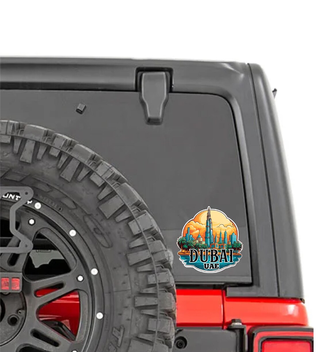 Dubai Skyline Sticker Burj Khalifa Vinyl Decal - Waterproof Travel ...