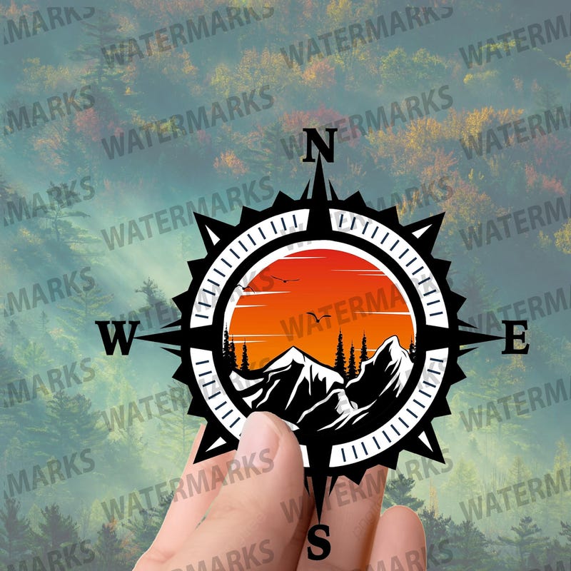Compass Decal - Etsy