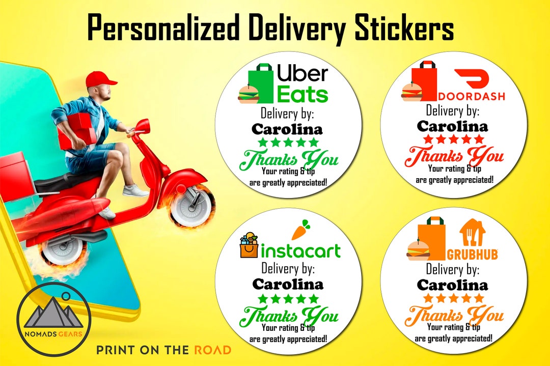 Personalized Delivery Stickers: 2" Round Water-resistant Labels - Etsy