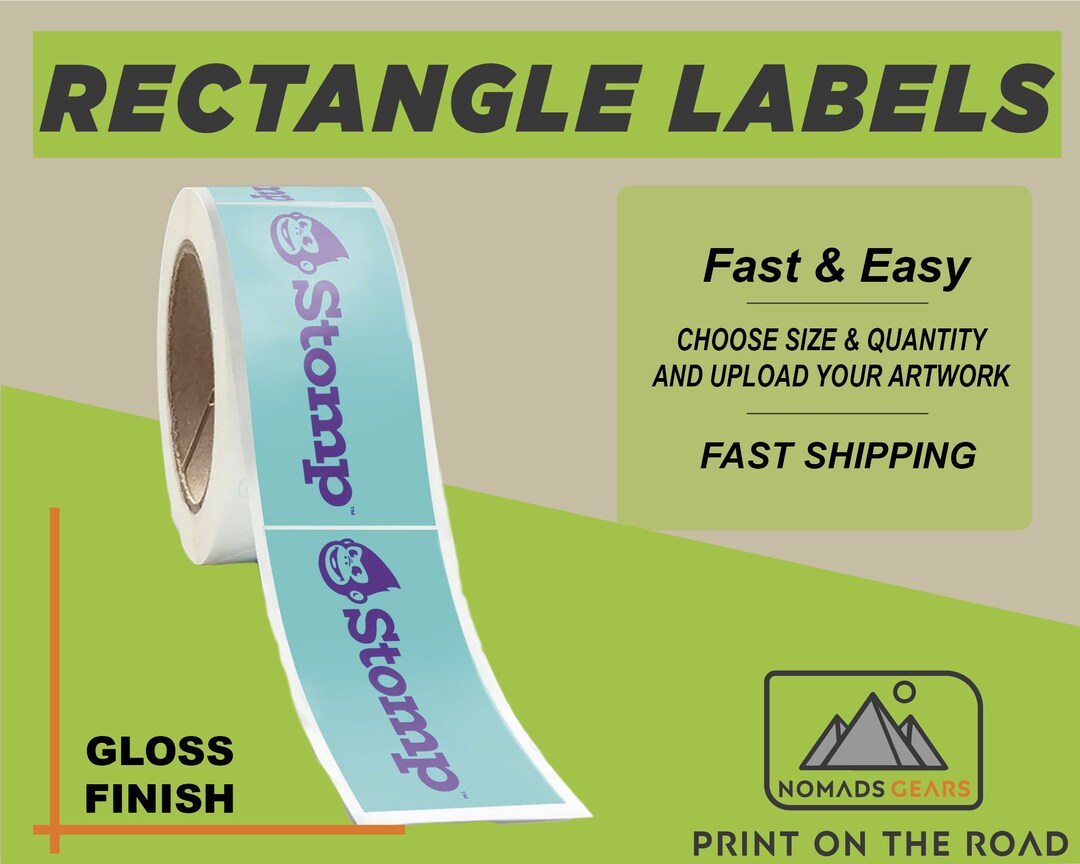 Custom Labels on Roll: Water-resistant Gloss Paper, Your Design (2" X 4 ...