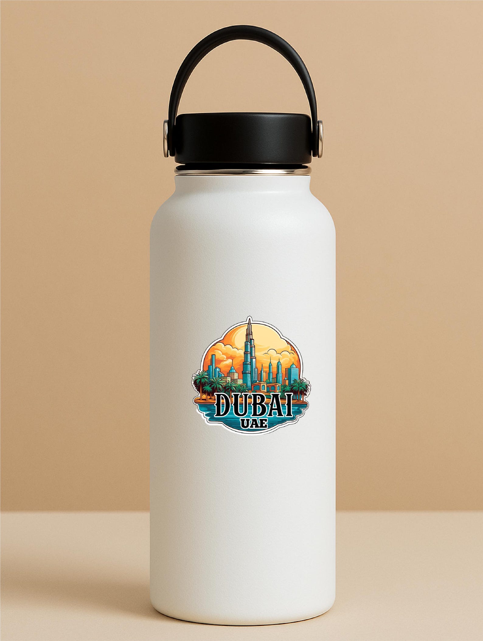 Dubai Skyline Sticker Burj Khalifa Vinyl Decal - Waterproof Travel ...
