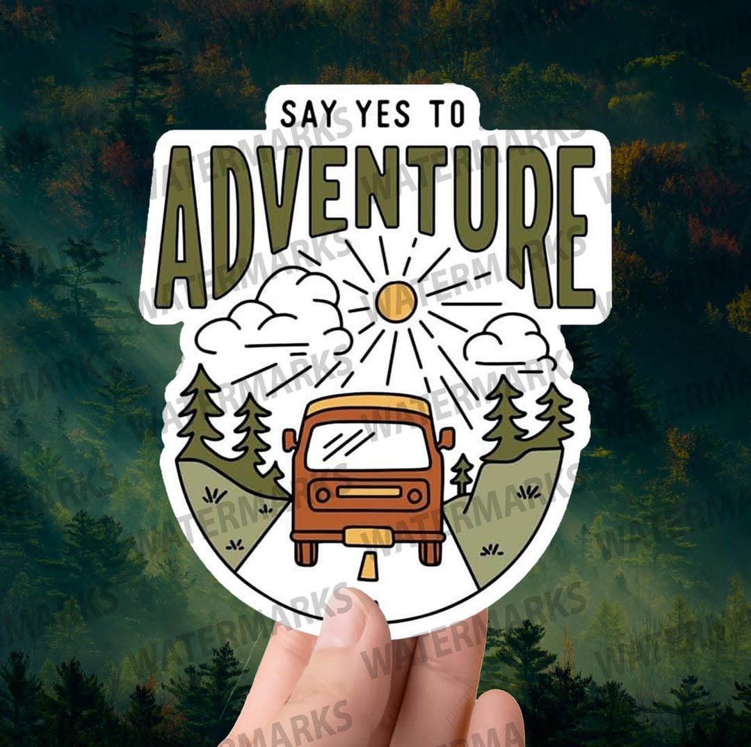 Adventure Van Sticker: Waterproof Travel Decal - Etsy