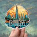Dubai Skyline Sticker Burj Khalifa Vinyl Decal - Waterproof Travel ...