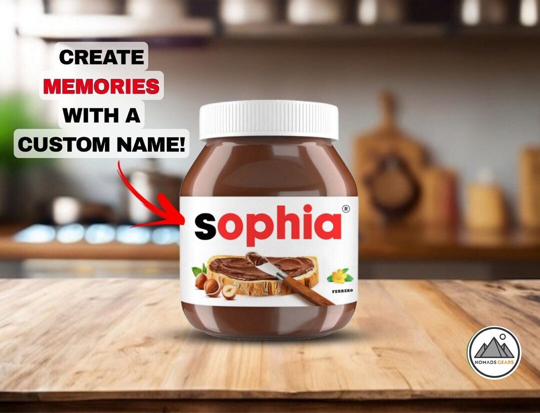 Personalised Chocolate Spread LABEL VINYL STICKER Funny Novelty Gift ...