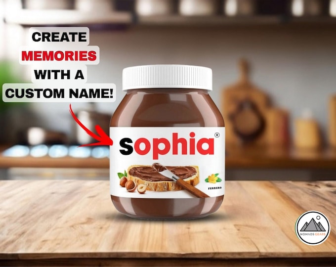 Personalised Chocolate Spread LABEL VINYL STICKER Funny Novelty Gift ...