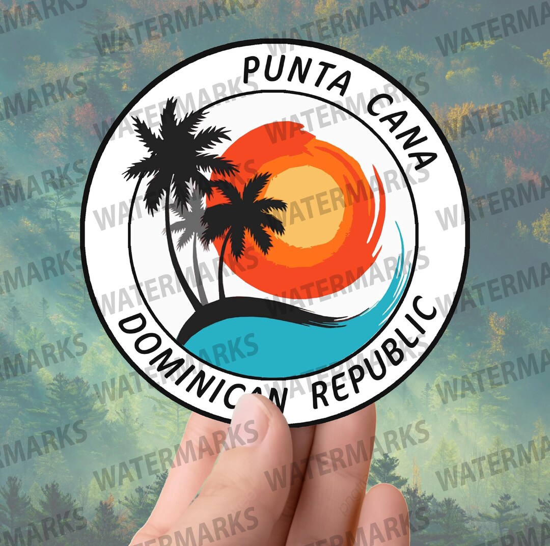 Punta Cana Sticker Tropical Beach Vinyl Decal - Dominican Republic - Etsy