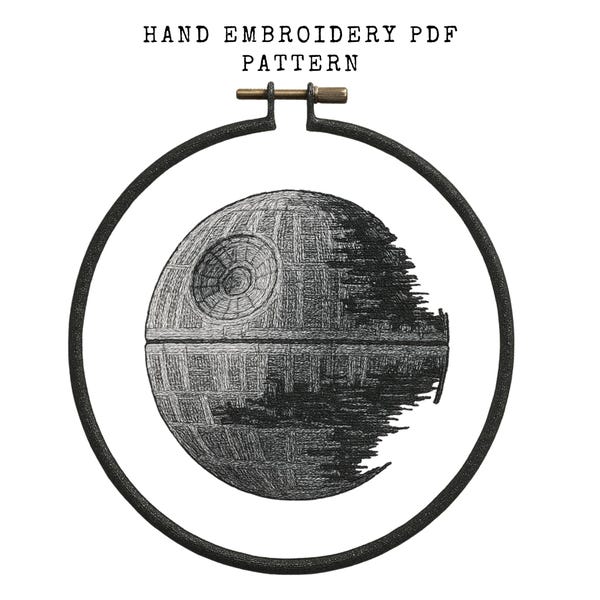 Death Star Cross Stitch - Etsy
