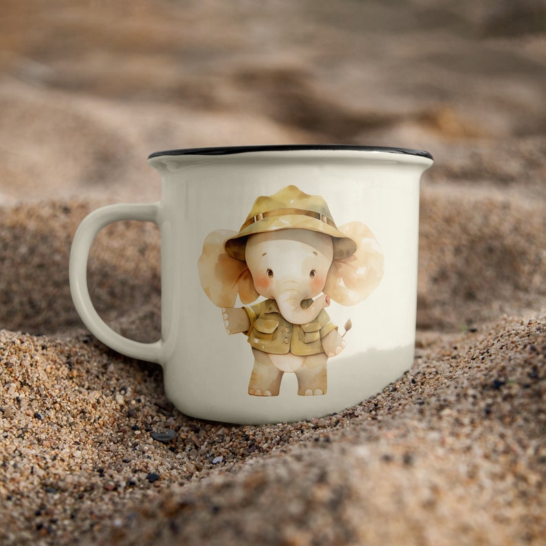 Watercolor Safari Animals Clipart, Cute Jungle Animal, Baby Shower PNG ...