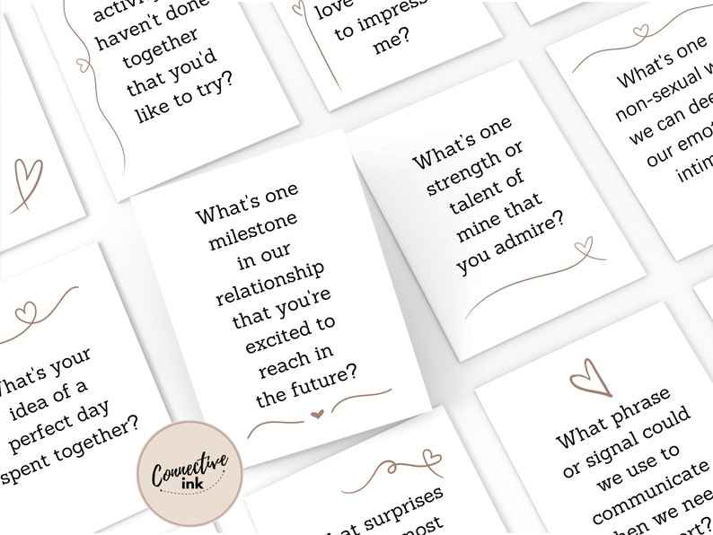 Couple Question Cards, Conversation Card Game, Date Night Game, Small Talk, Romantic Anniversary ...