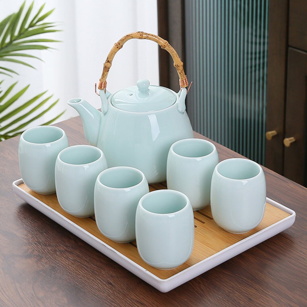Ceramic Tea Set Tea Set Celadon Teapot Kung Fu Tea Set Retro Tea Set ...