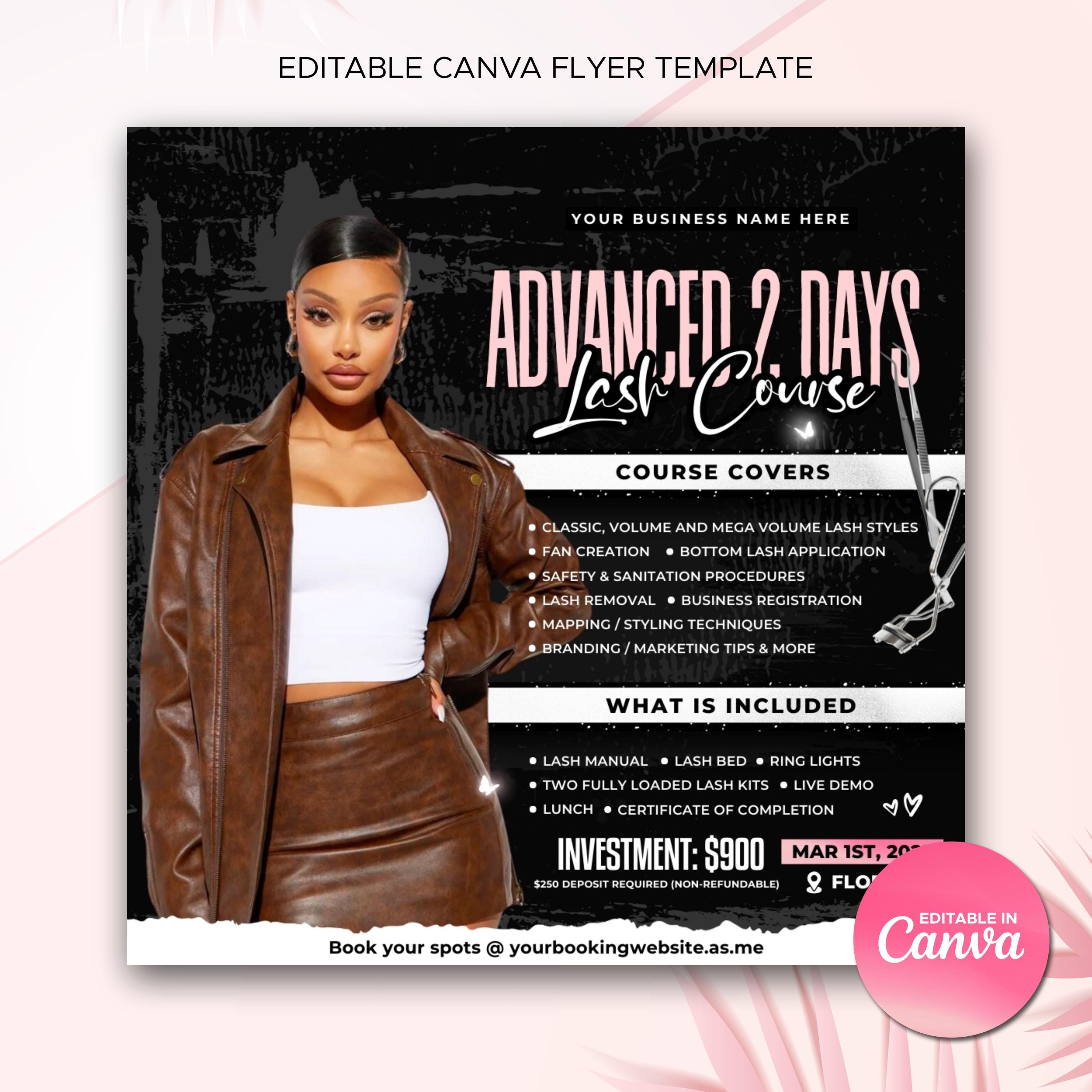 DIY Lash Class Flyer Training Flyer for Lash DIY Lash Course Training ...