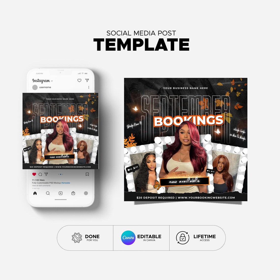 DIY September Booking Flyer Editable Fall Season Specials Fall Sales ...