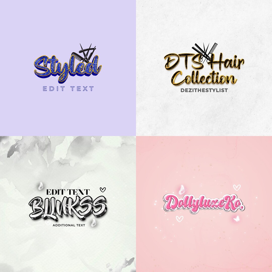 DIY Beauty Logo Custom Logo Design Edit in Canva Logo MUA Branding Beau ...