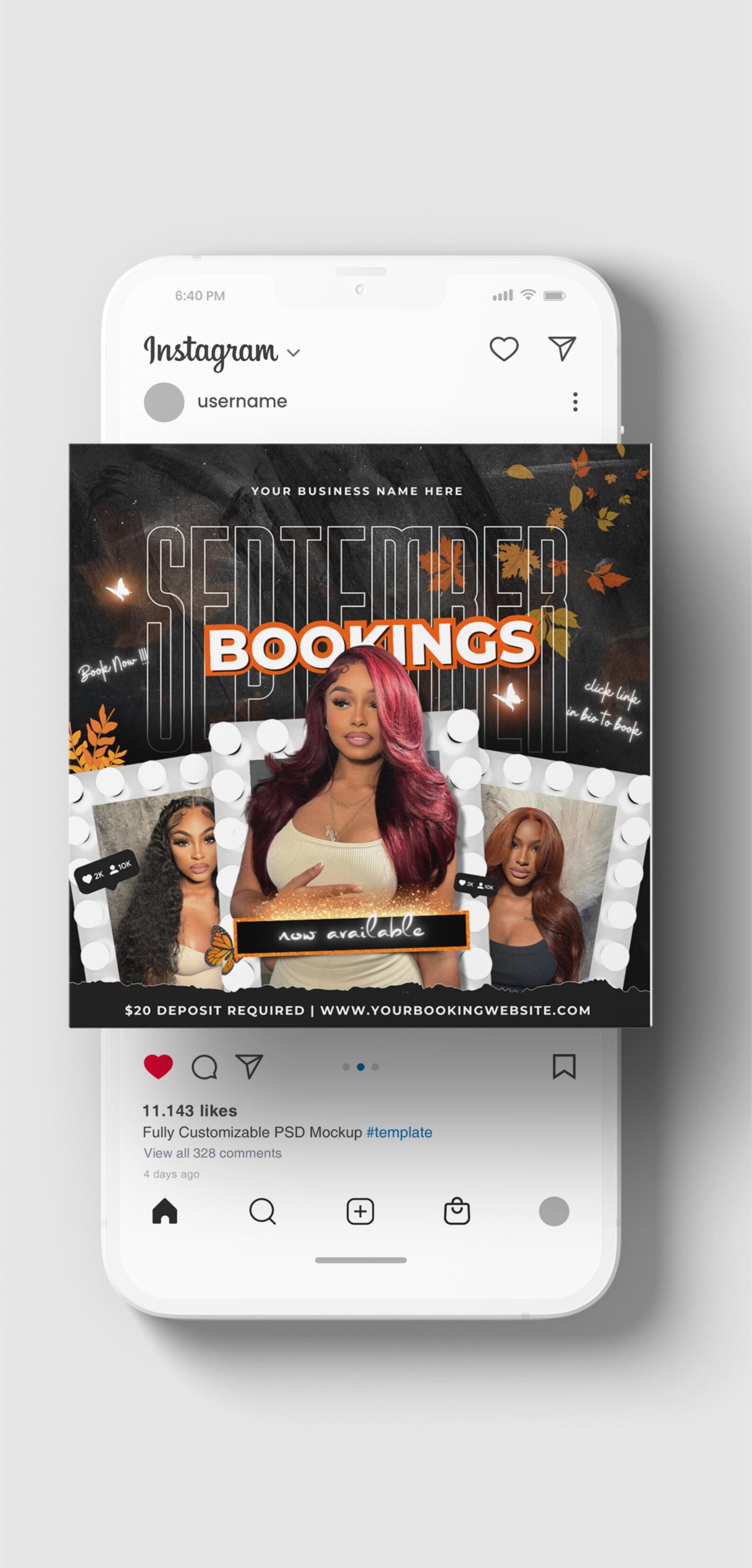 DIY September Booking Flyer Editable Fall Season Specials Fall Sales ...