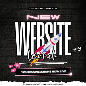 Website Launch Flyer Grand Opening Site Launch Flyer DIY New Website ...