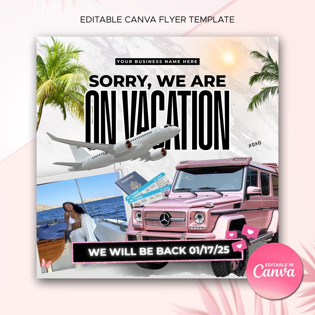 We Are on Vacation Flyer Vacation Flyer We Are Closed Flyer Travel ...