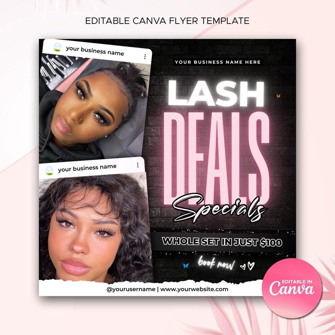 Lash Flyer Lash Tech Flyer Lash Sale Flyer Lash Deal Flyer Lashes ...
