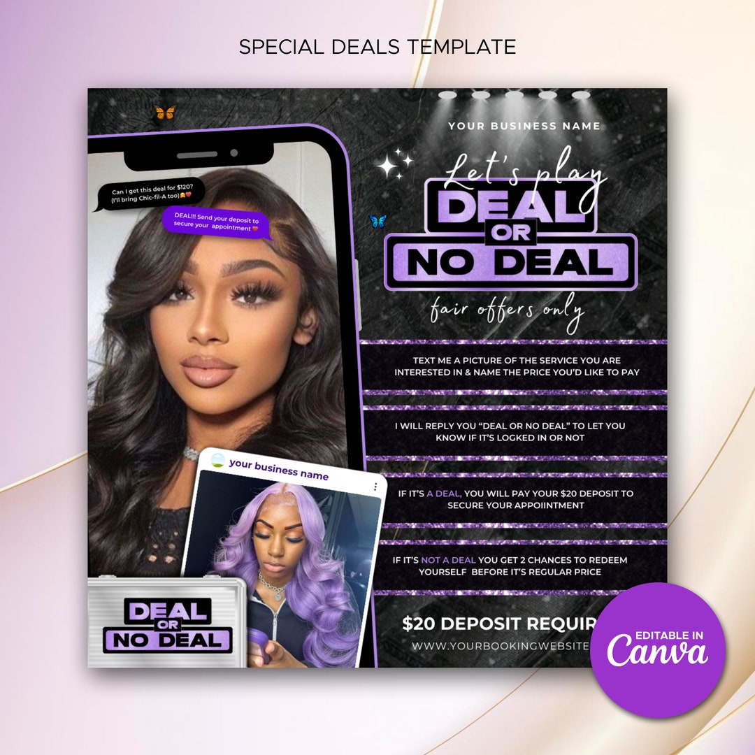 Deal or No Deal Flyer Hair Deal Flyer Deal or No Deal Special Flyer ...