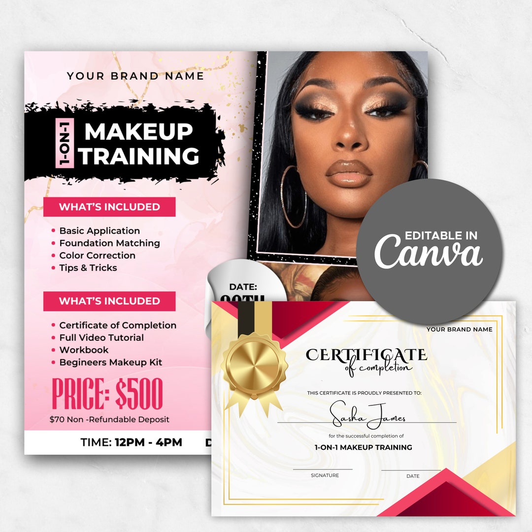 Makeup Artist Training Flyer DIY Makeup Masterclass Template Makeup ...