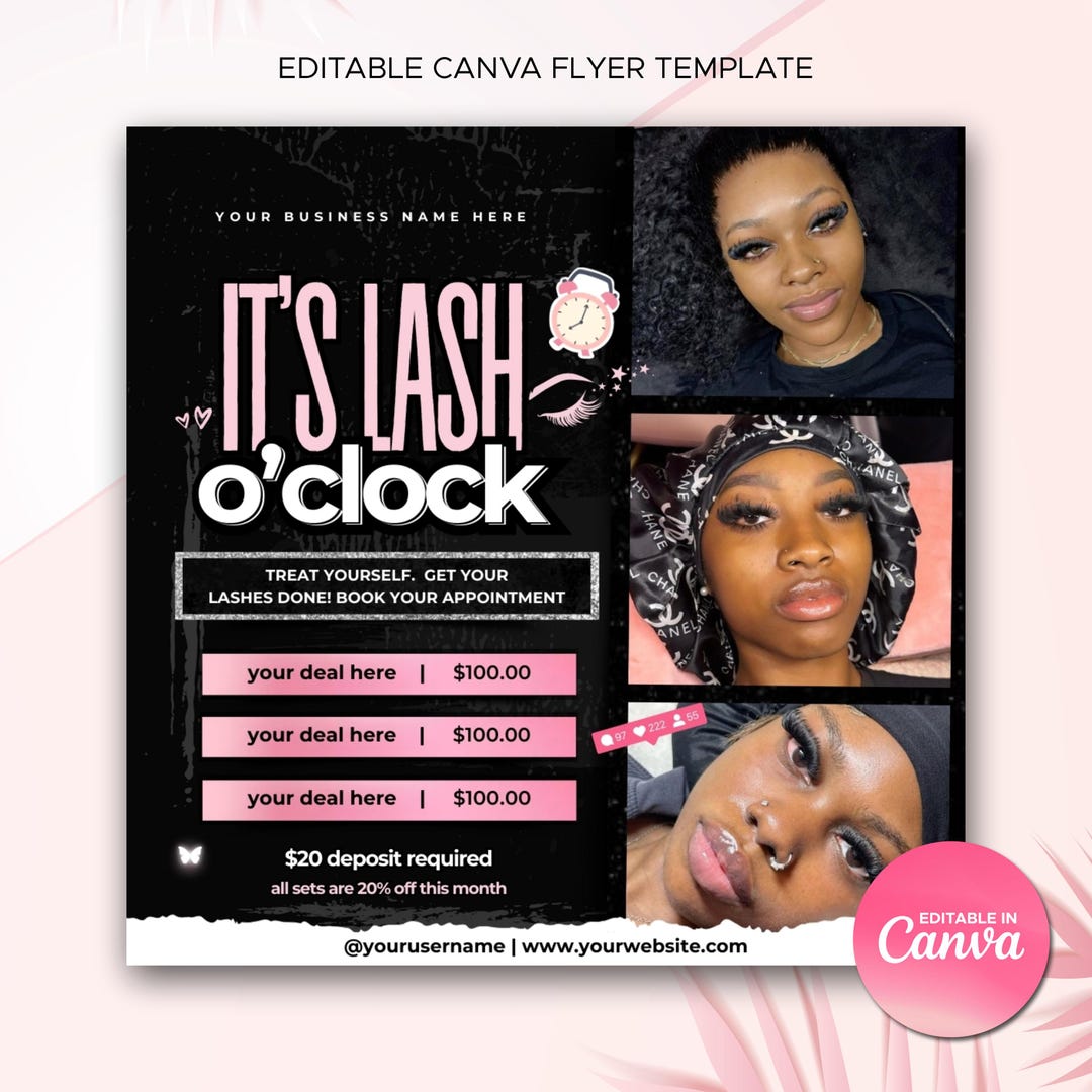 Lash Flyer Lash Tech Flyer Lash Sale Flyer Lash Deal Flyer Lashes ...