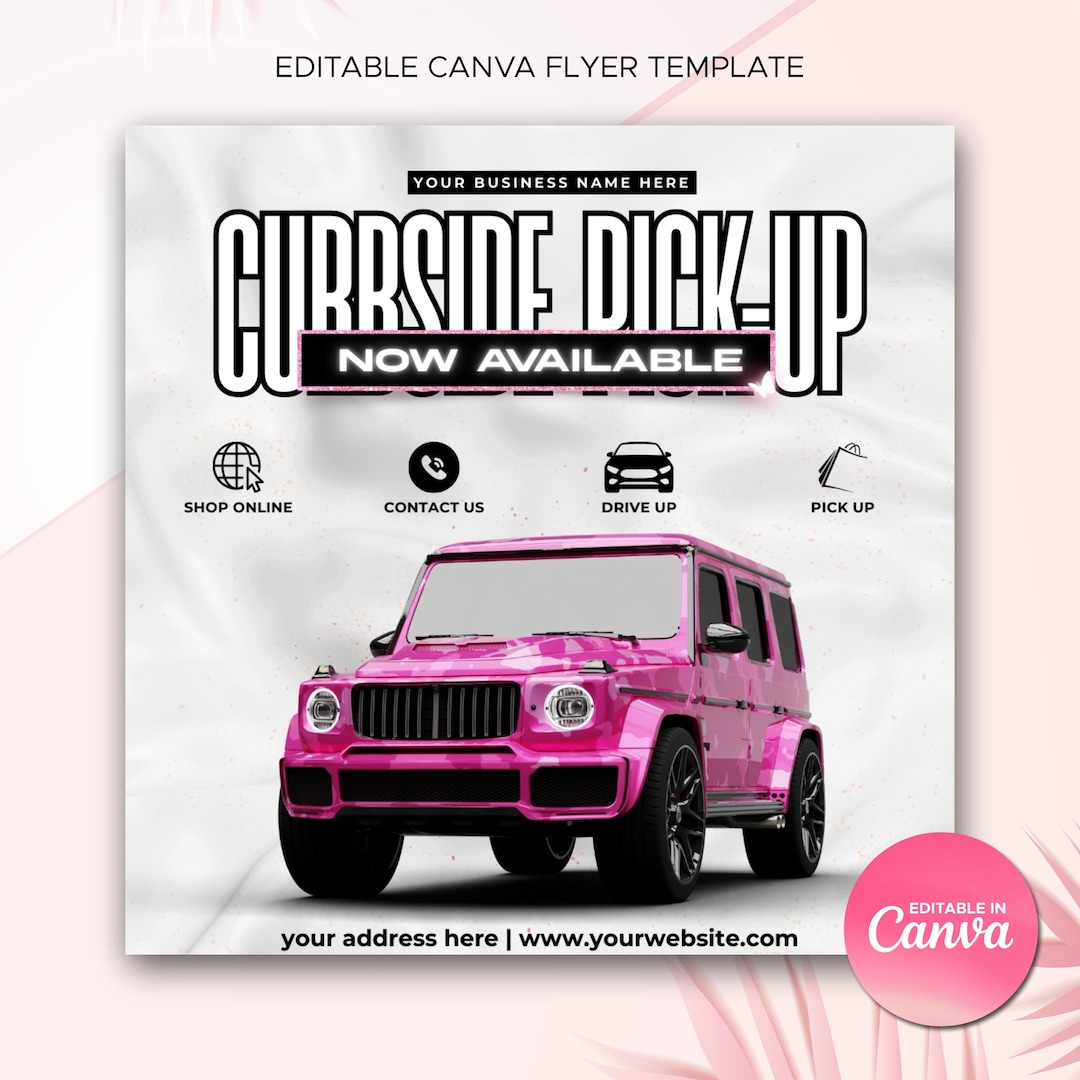 Editable Curbside Delivery Flyer Curbside Pickup Template Local Pickup ...