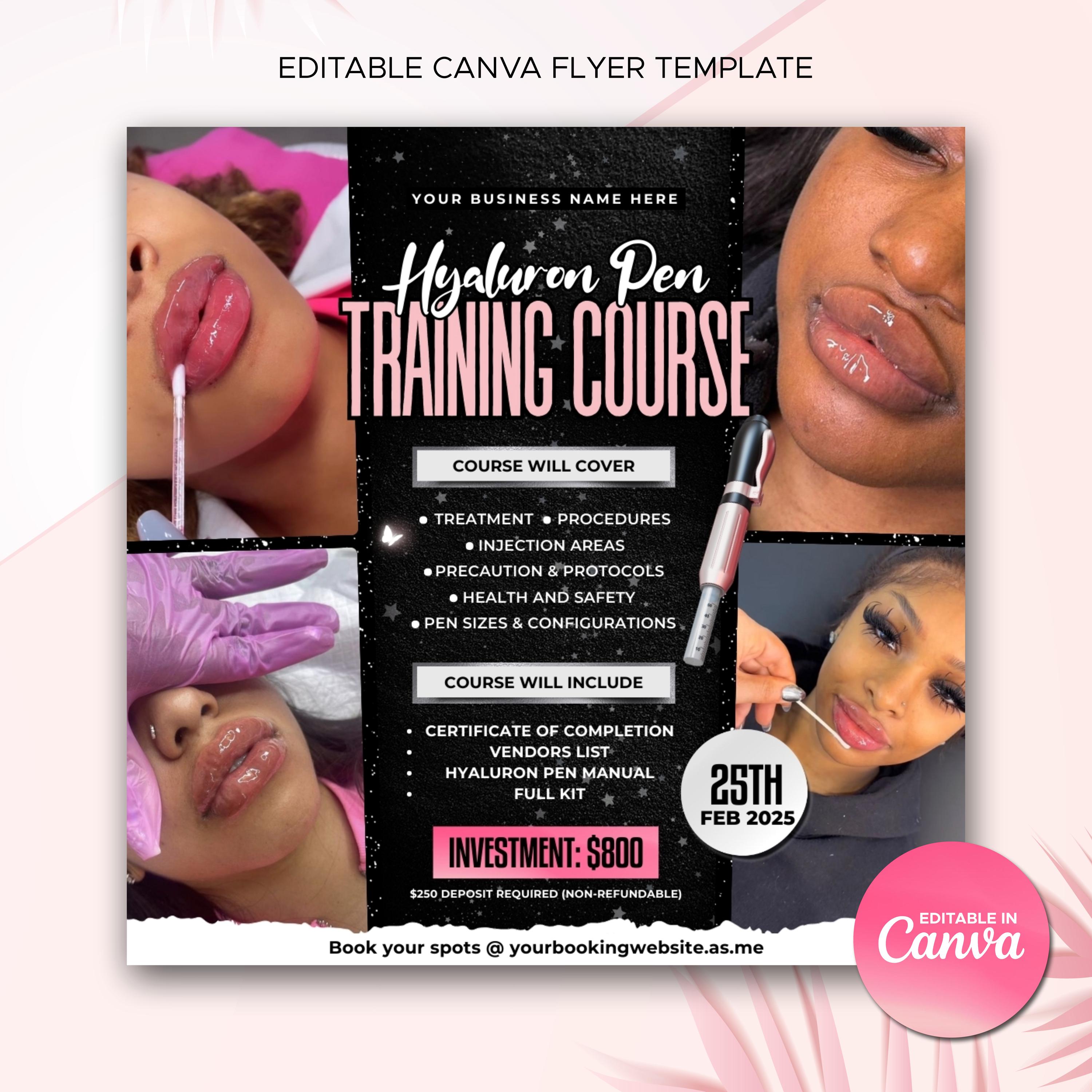 Hyaluron Pen Flyer Lip Filler Training Hyaluron Pen Lip Filler Hyaluron ...