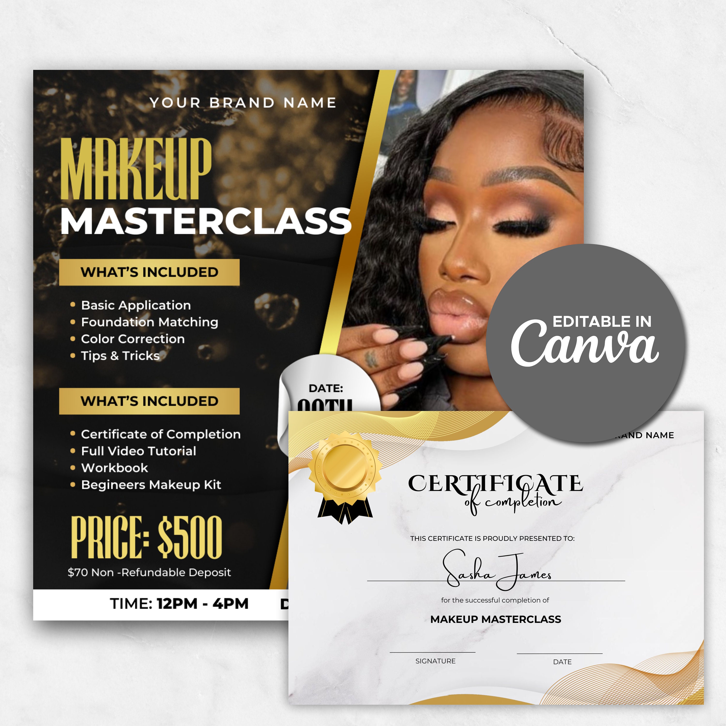 DIY Makeup Class Flyer Template Beauty Salon Makeup Class Makeup ...