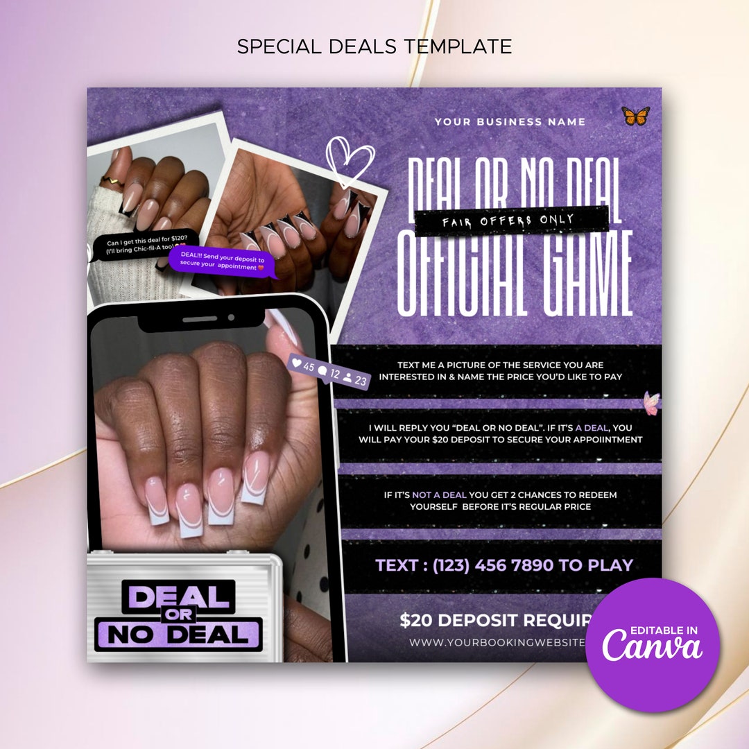 Nails Flyer Special Flyer Template for Nail Tech Black Friday Booking ...
