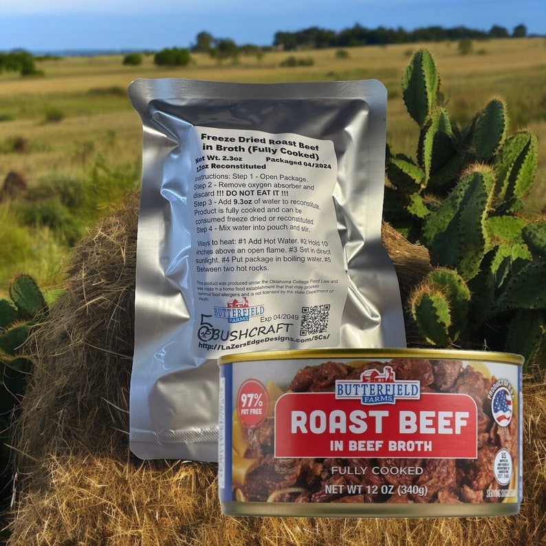 Freeze-dried Butterfield Farms Roast Beef in Broth *will Customize for ...
