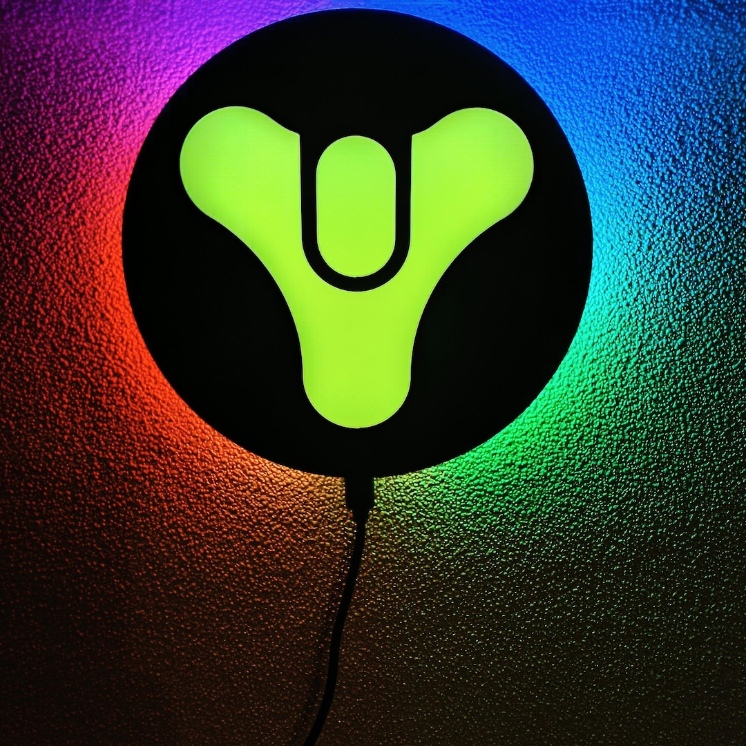 Destiny 2 Logo - Led Lamp - 8 Color Schemes - Touch Sensor - Gamer Room ...