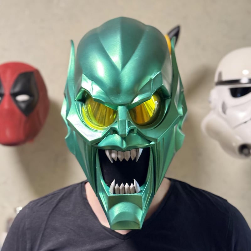 Green Goblin Cosplay Mask - Etsy