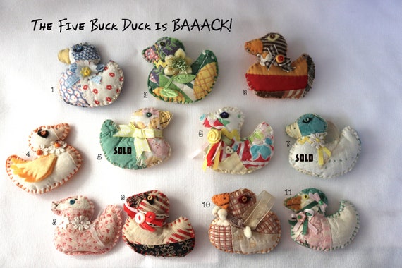 Mini Magnets / Just Ducky / Quilty Critters / Novelty Fridge | Etsy