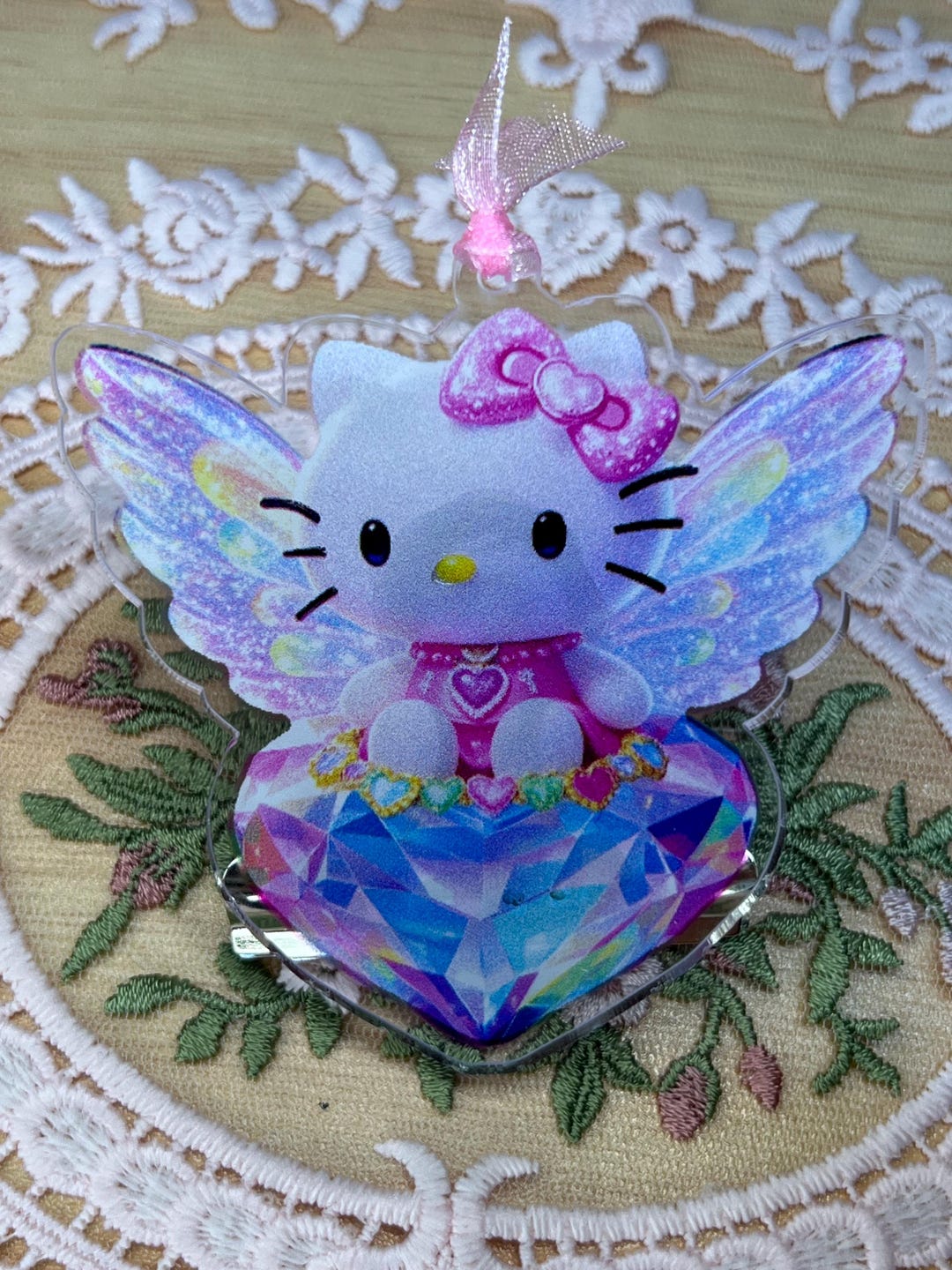 Hello Angle Kitty Acrylic Clip - Etsy