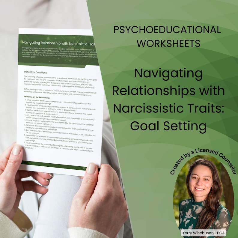 Navigating Relationship With Narcissistic Traits - Goal Setting Worksheet - Etsy